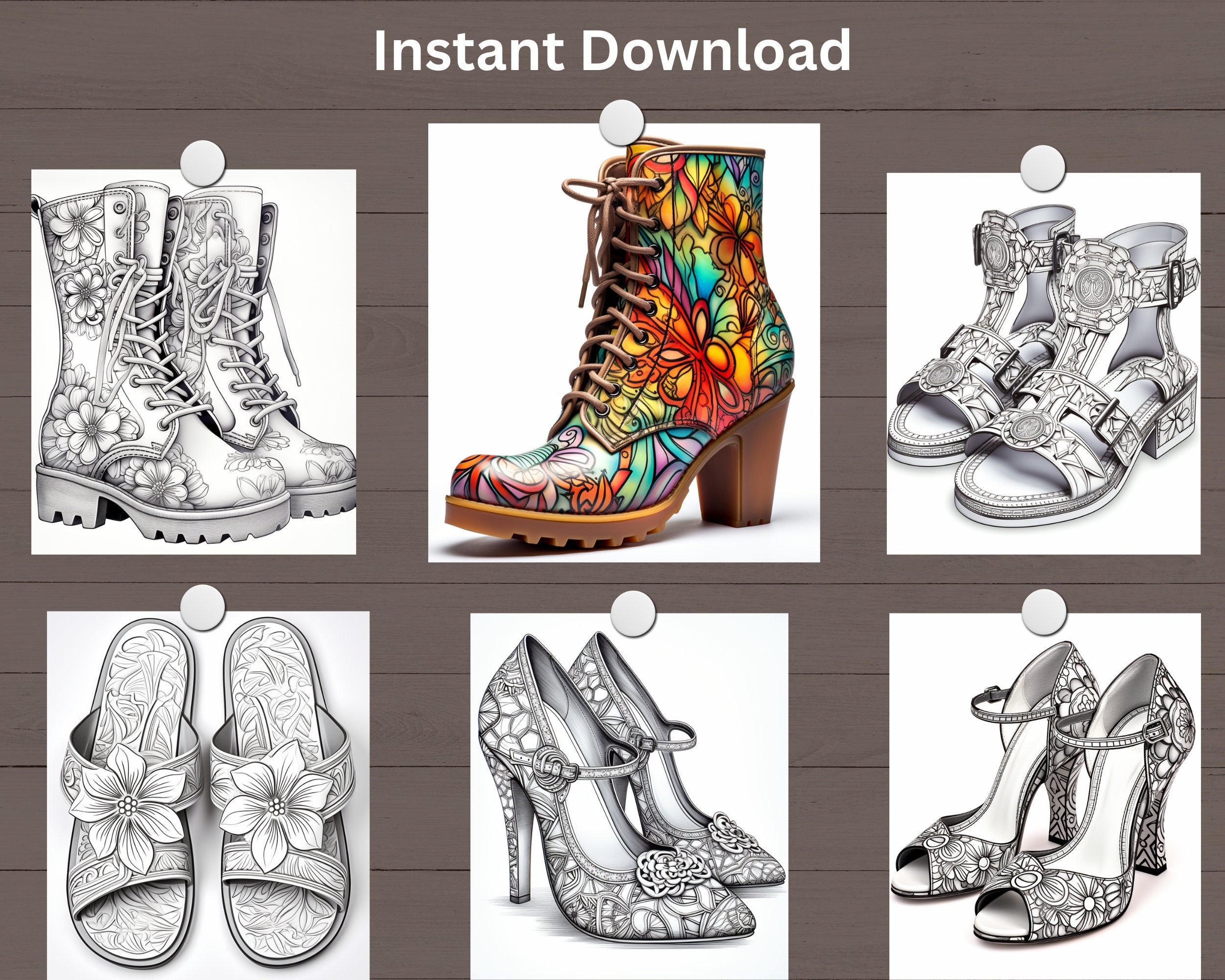 15 Women Shoes Coloring Pages, Shoes Fashion, Shoe Art, High Heels ...