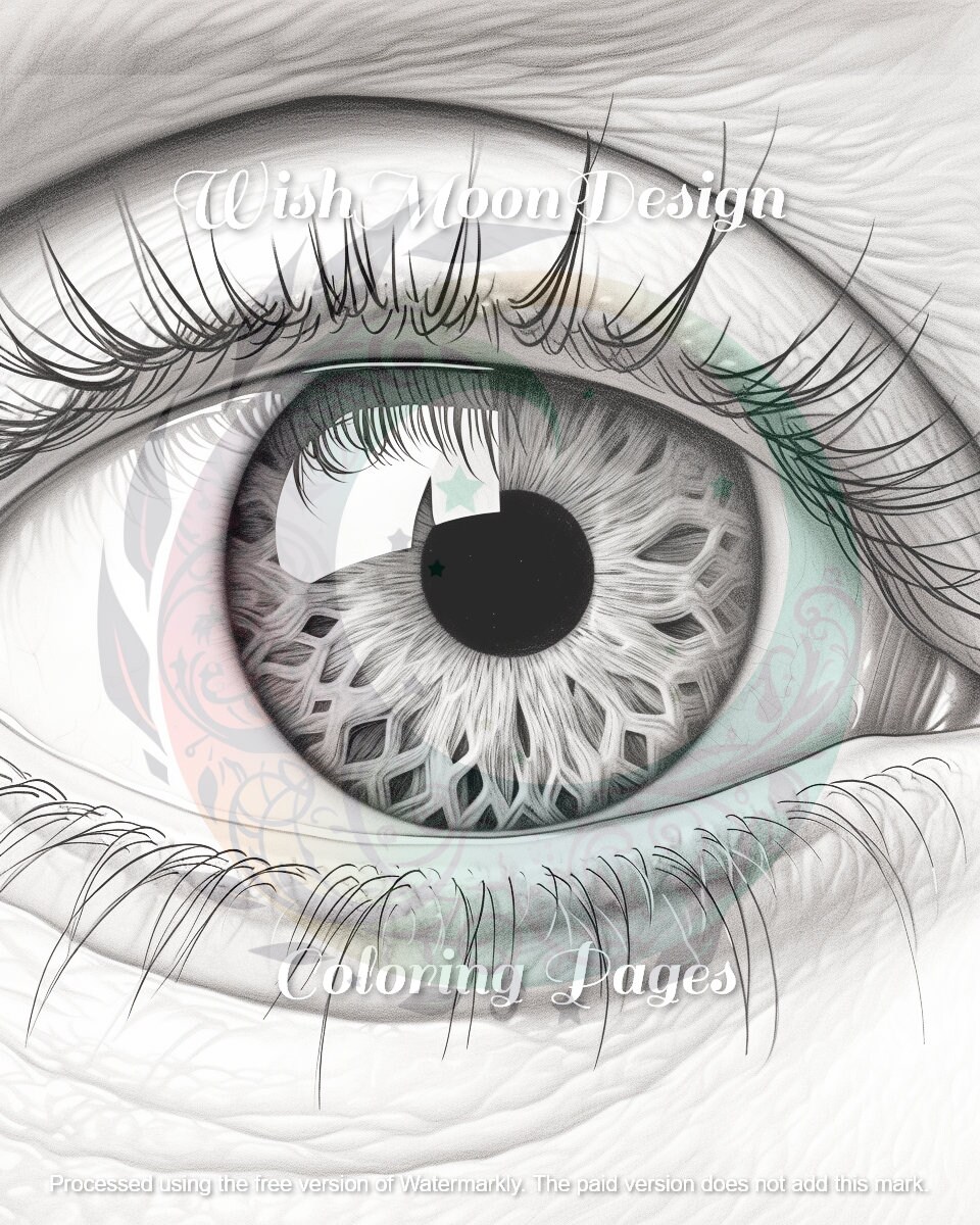 30 Windows to the Soul Coloring Pages | Digital Download | Eye Coloring ...