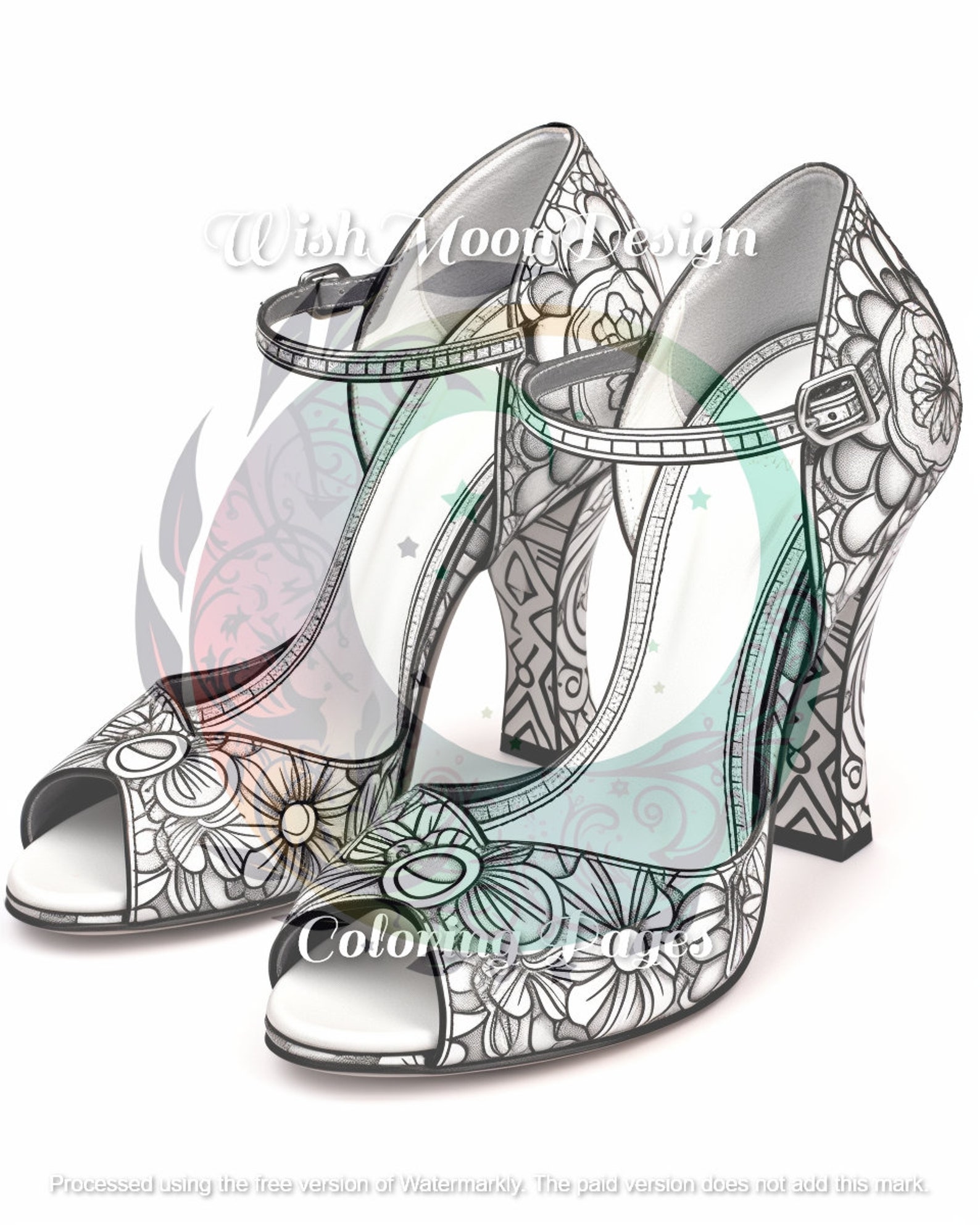 15 Women Shoes Coloring Pages, Shoes Fashion, Shoe Art, High Heels ...