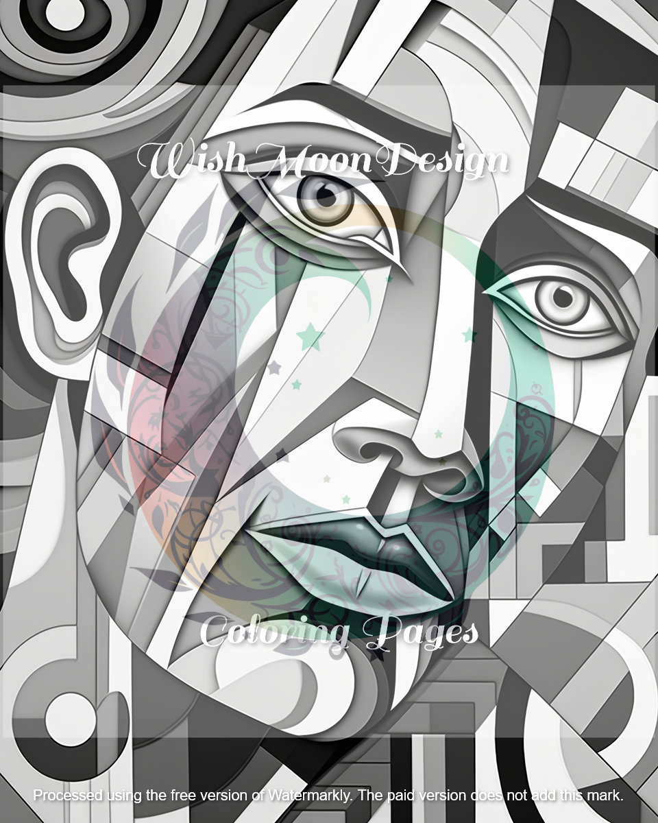 20 Picasso Style Portraits Coloring Pages, Artistic Pages, Abstract ...
