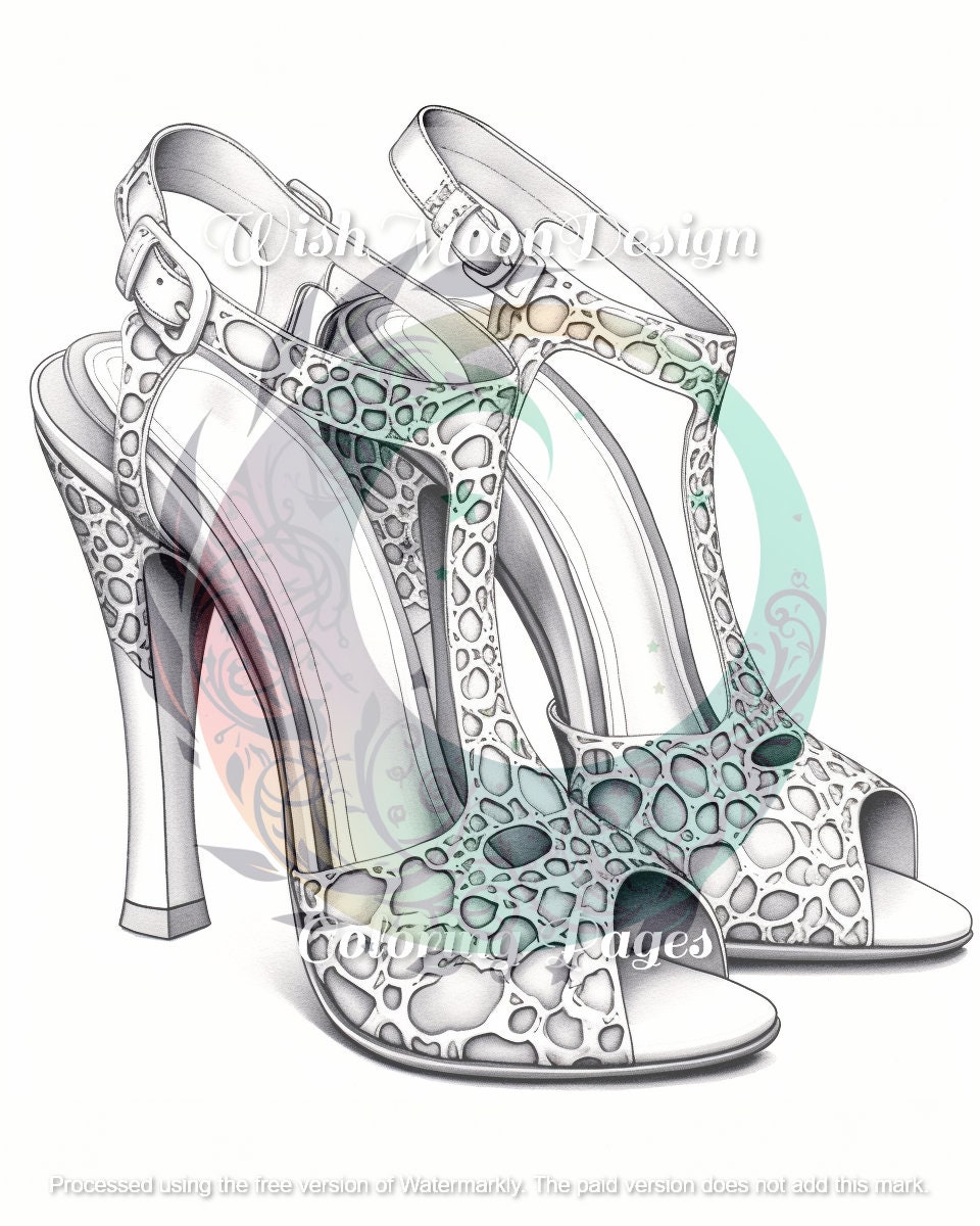 15 Women Shoes Coloring Pages, Shoes Fashion, Shoe Art, High Heels ...