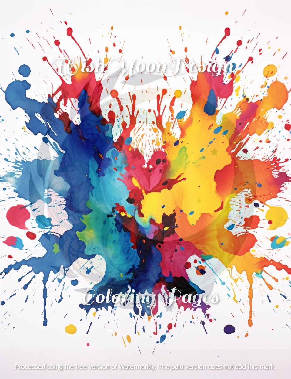 20 Backwards Coloring Book Reverse Coloring Pages, Watercolor ...