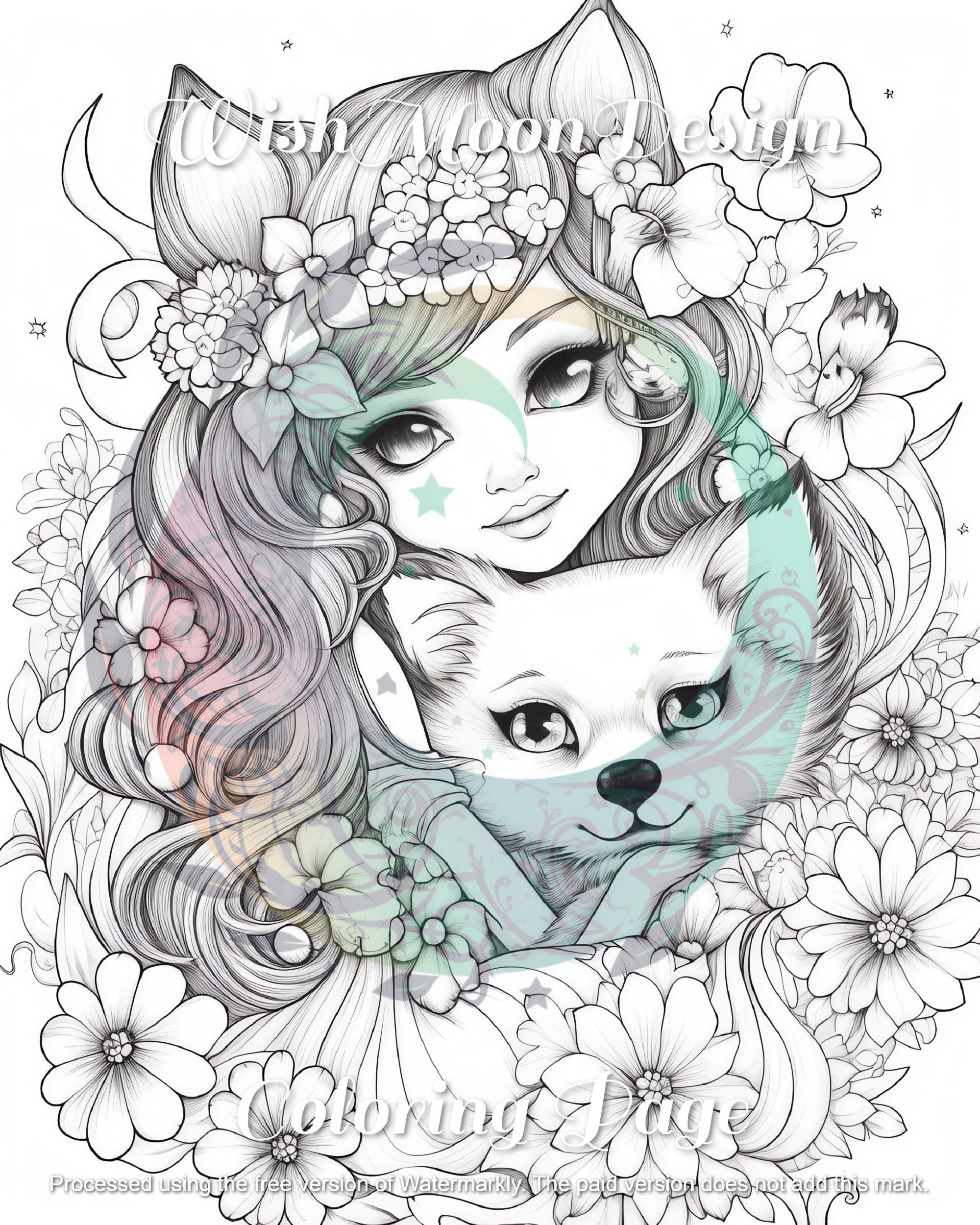 10 Princesses & Baby Animals Coloring Pages, Pet Care, Fantasy ...