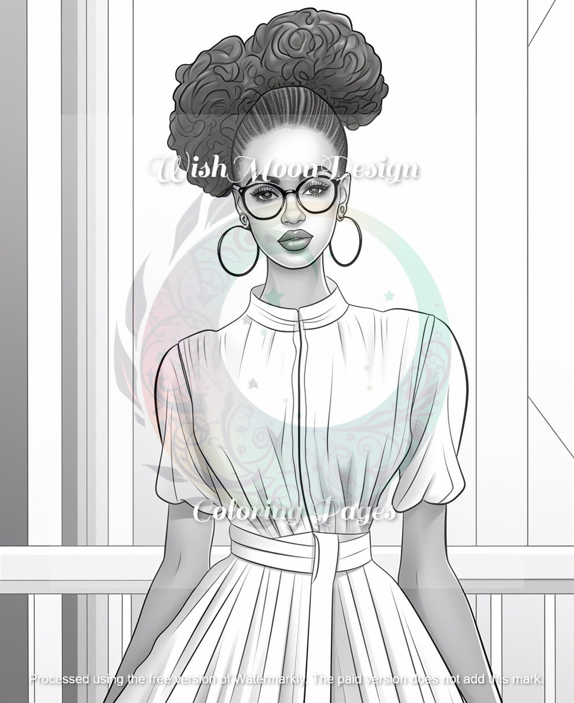 25 Black Women Fashion Coloring Pages, African American Fashion, Black ...