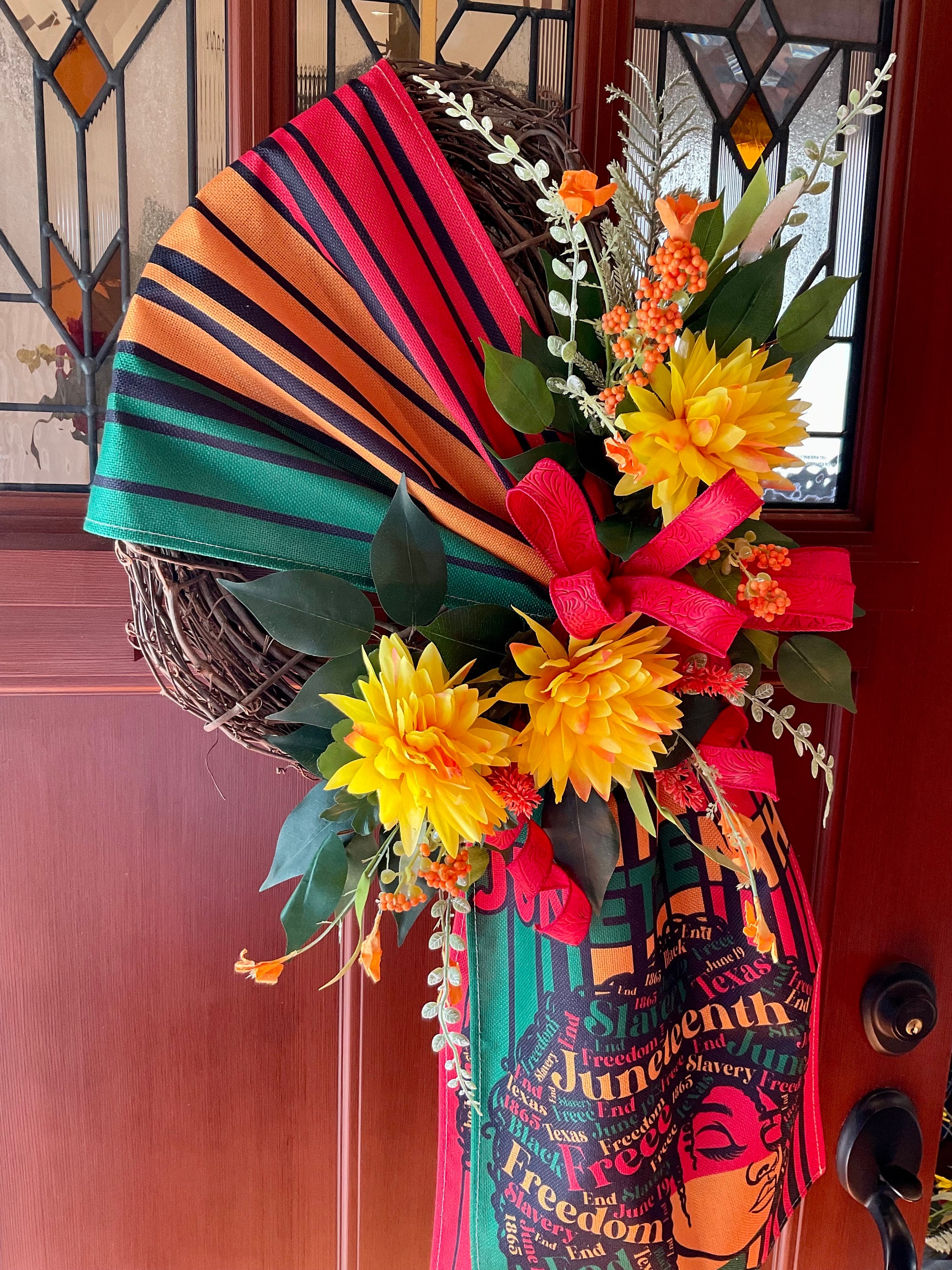 Juneteenth Wreath, Black Pride Wreath, African American Wreath ...