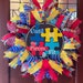 Autism Wreath, Autism Awareness Wreath, Autism Front Door Wreath ...