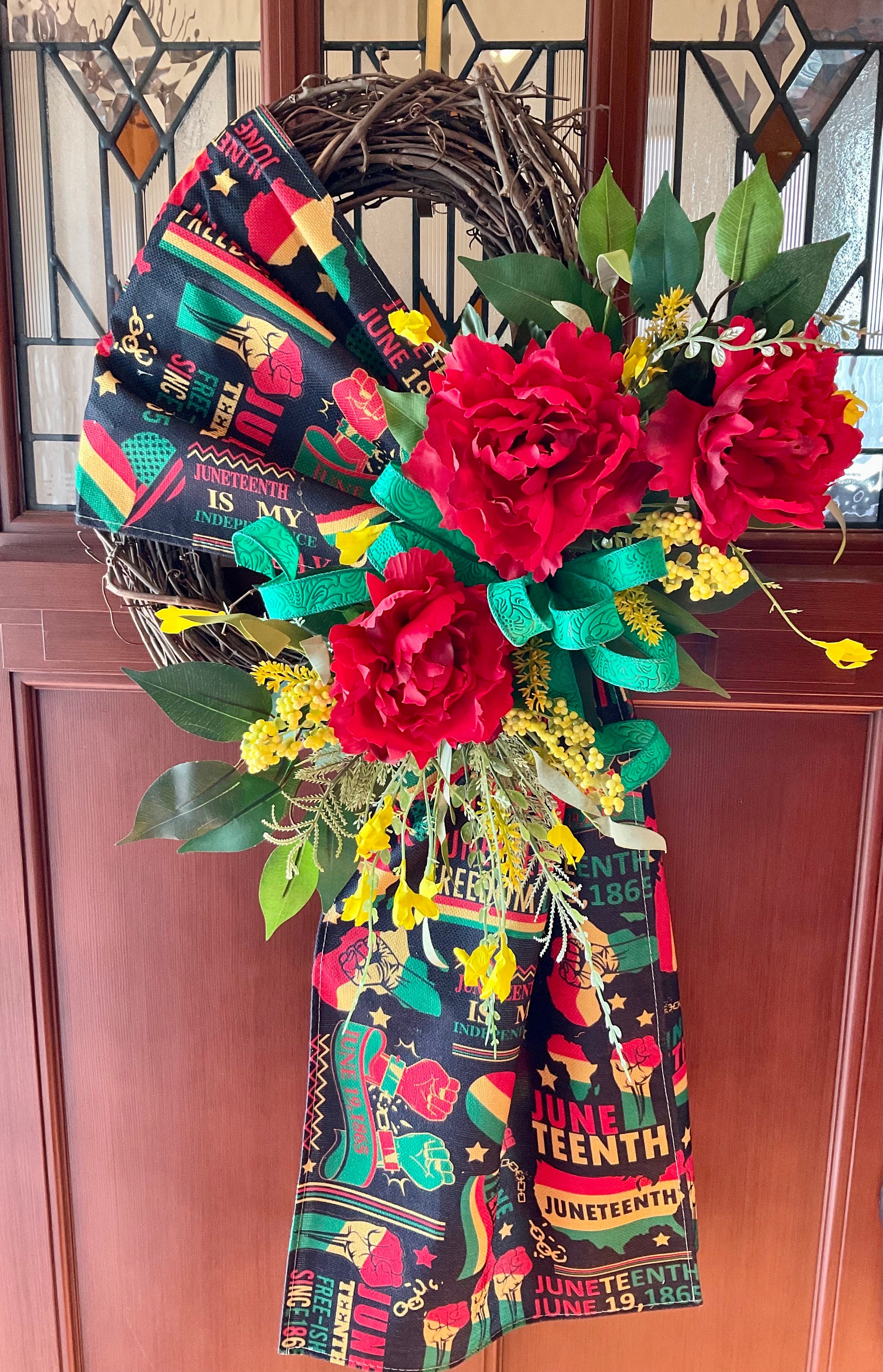 Juneteenth Wreath, Black Pride Wreath, African American Wreath ...
