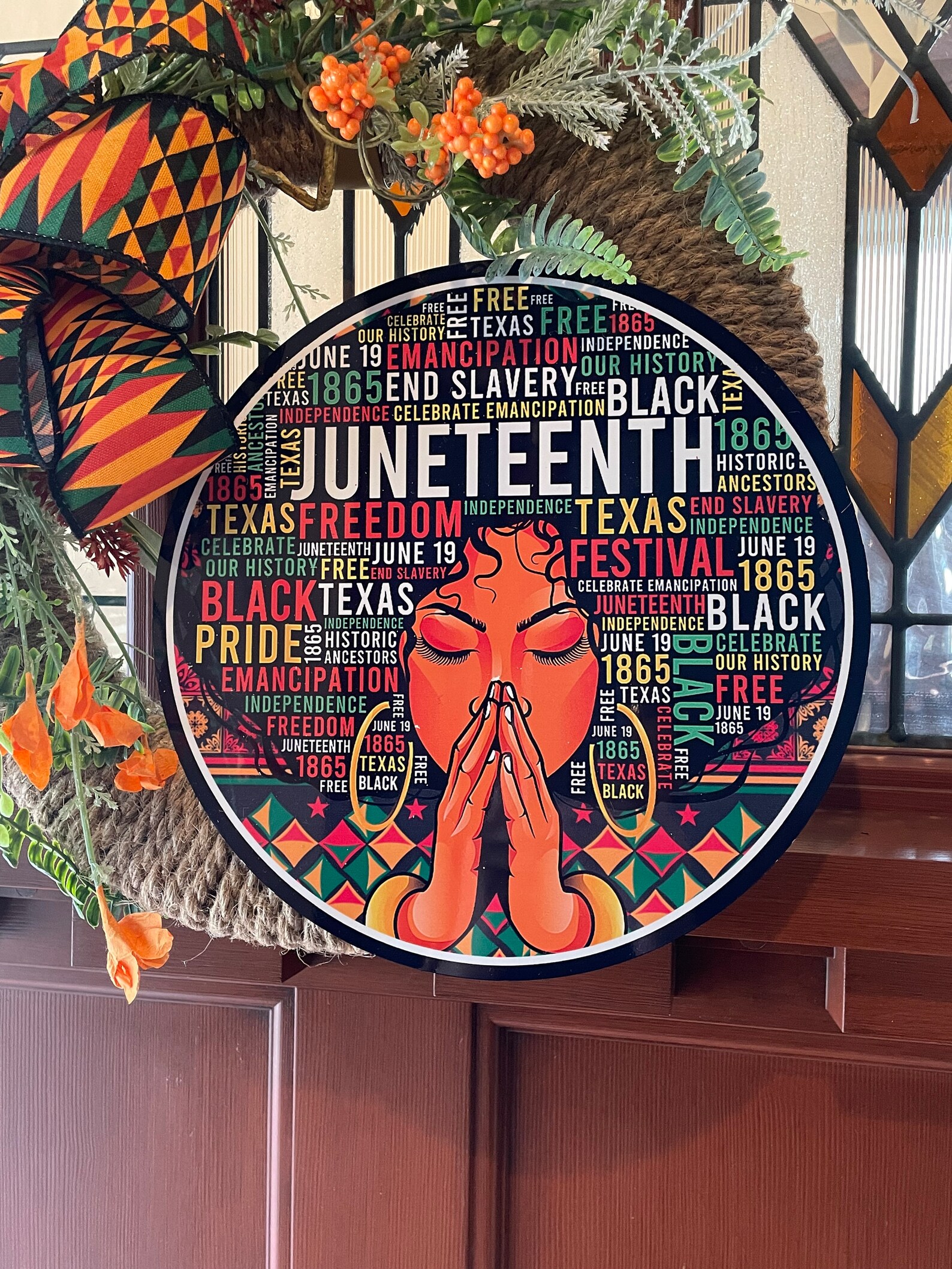 Juneteenth Wreath, Black History Juneteenth Frontdoor Wreath, Black ...
