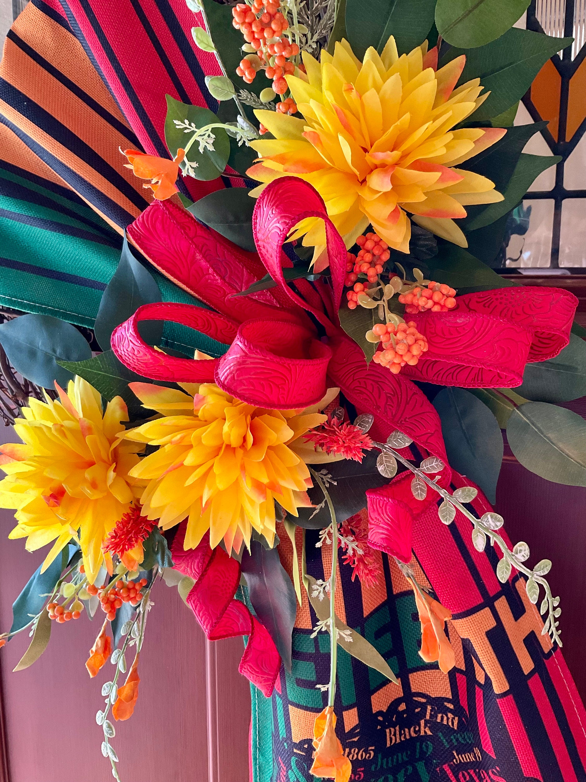 Juneteenth Wreath, Black Pride Wreath, African American Wreath ...