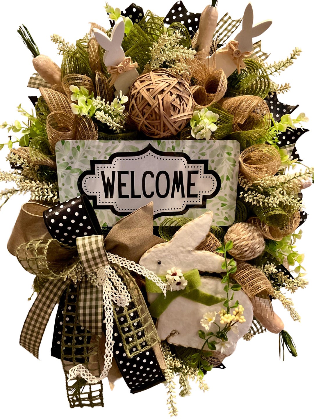 Easter Wreath, Easter Decor, Rustic Easter Wreath, Spring Easter Wreath ...