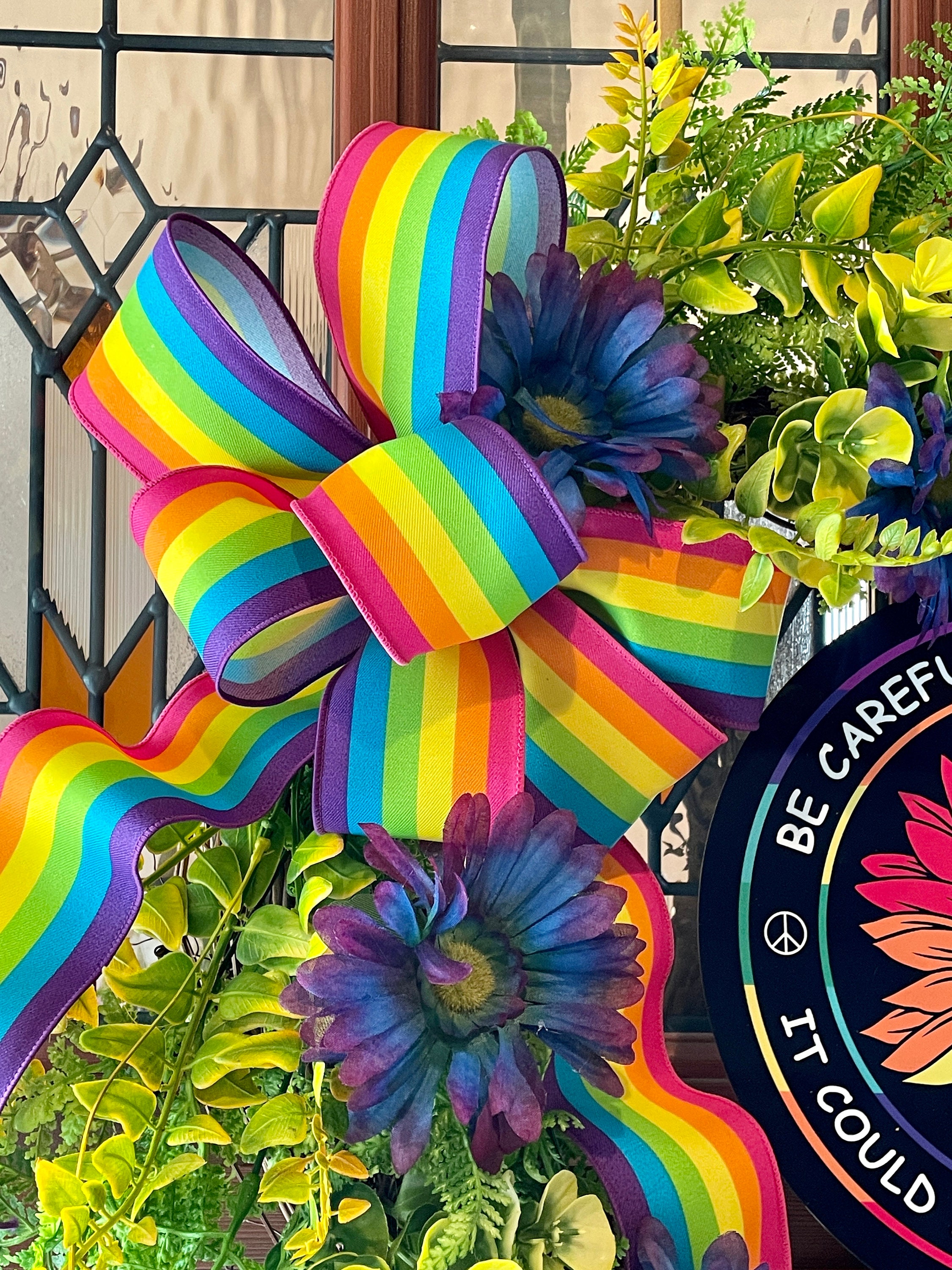 Pride Wreath, LGBTQ Wreath,rainbow Wreath, Gay Pride Wreath, Everyday ...