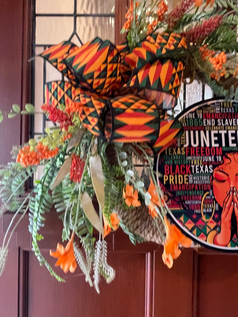 Juneteenth Wreath, Black History Juneteenth Frontdoor Wreath, Black ...