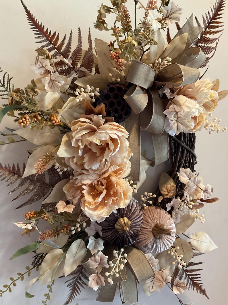Fall Boho Wreath, Boho Wreath, Fall Front Door Wreath, Autumn Wreath ...