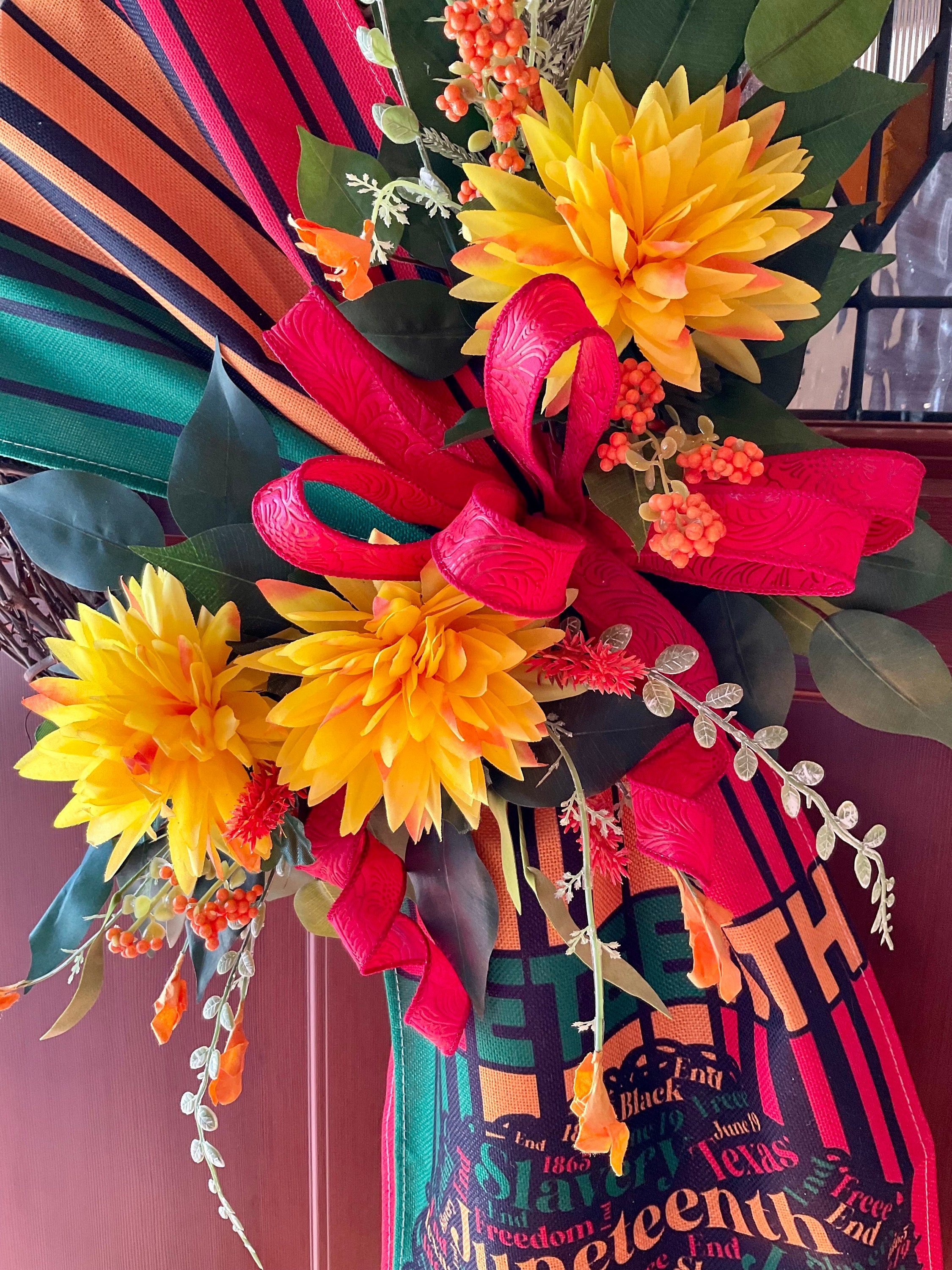 Juneteenth Wreath, Black Pride Wreath, African American Wreath ...