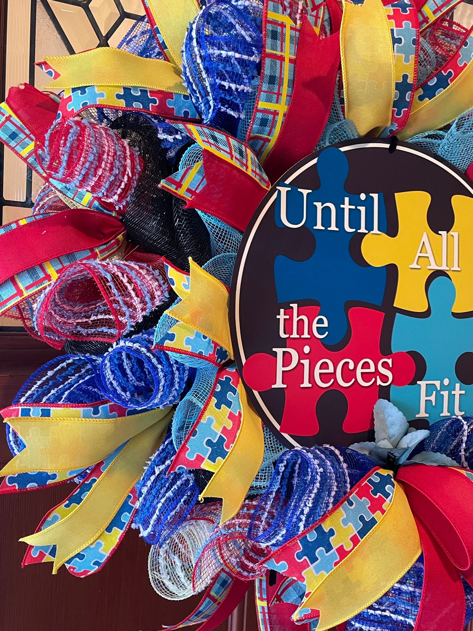 Autism Wreath, Autism Awareness Wreath, Autism Front Door Wreath ...