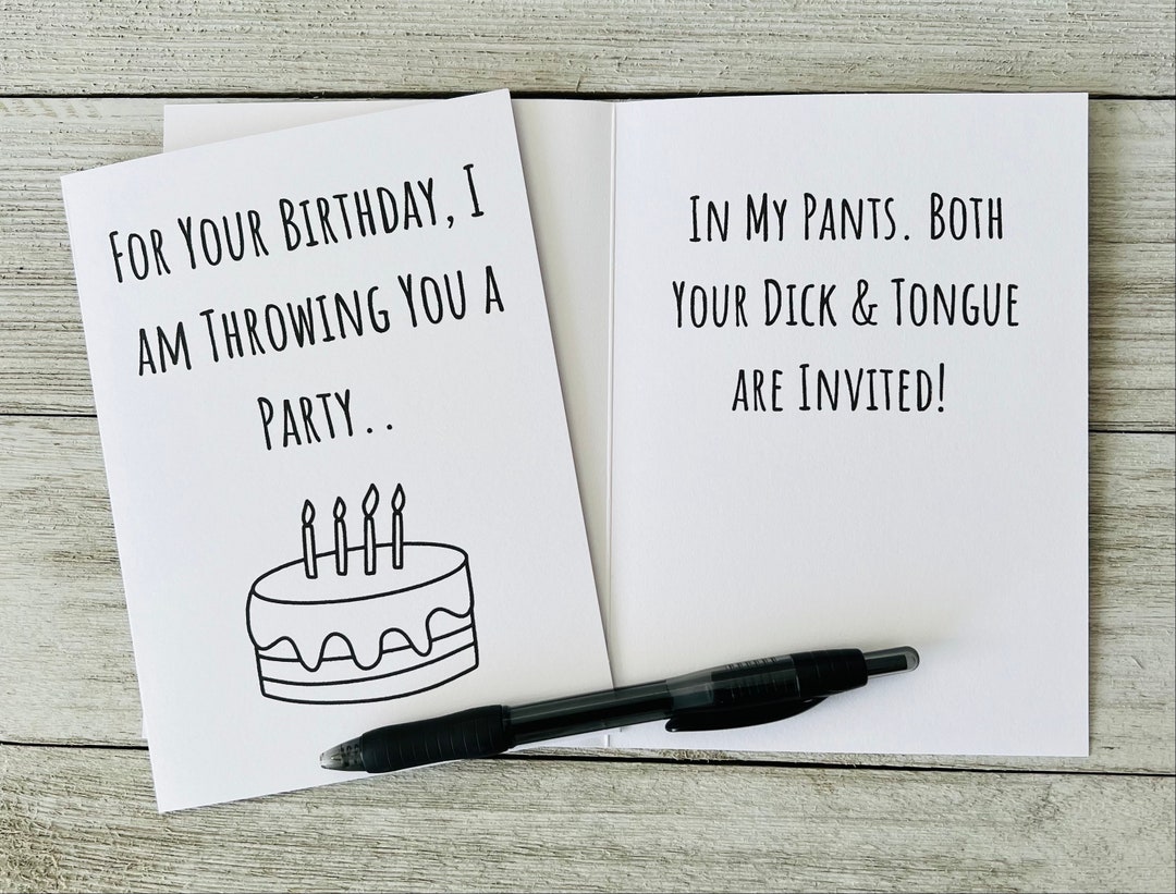 Funny Sexual Birthday Cards For Him Etsy