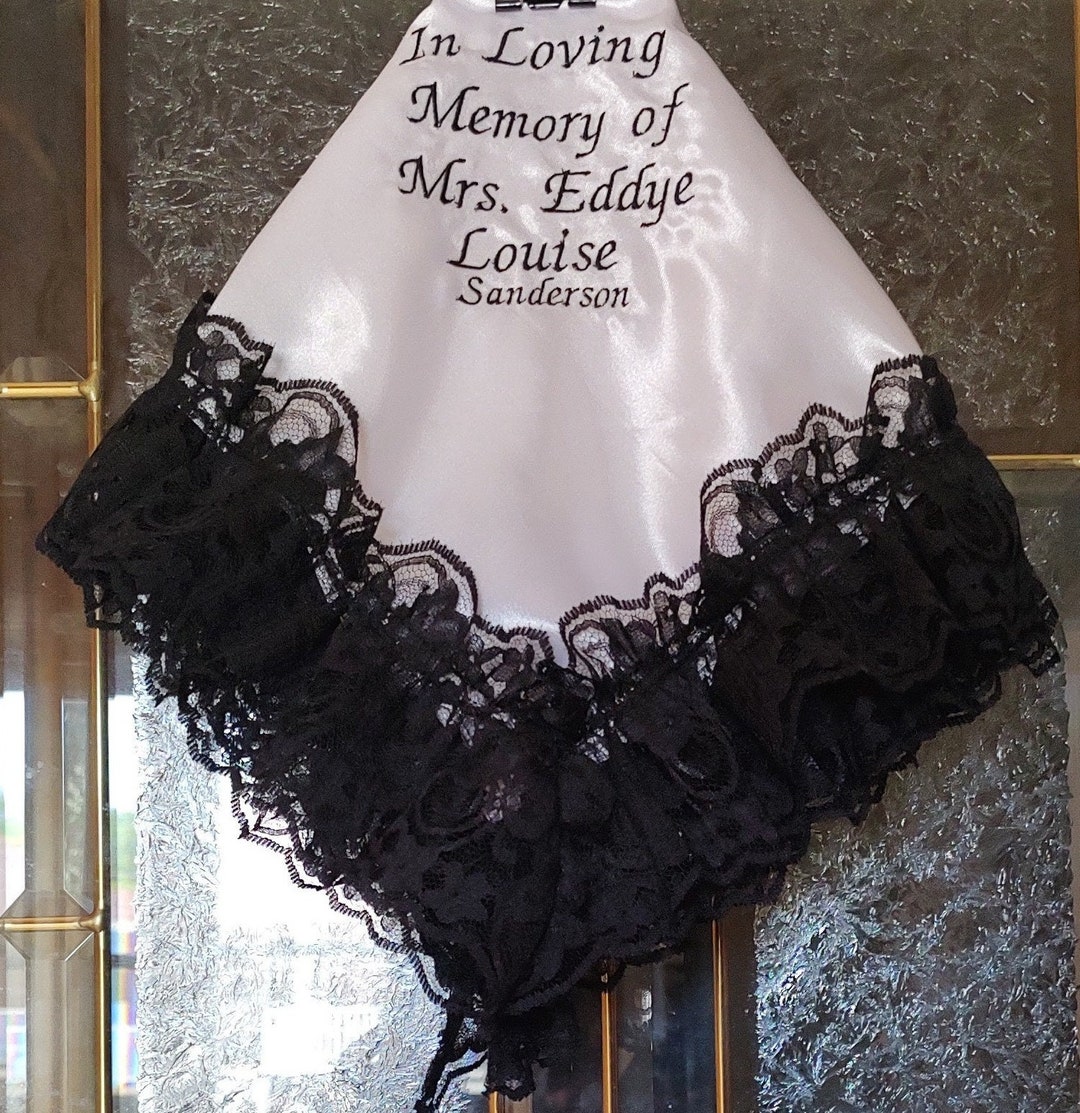 Satin Lace Lap Scarf With Embroidery - Etsy