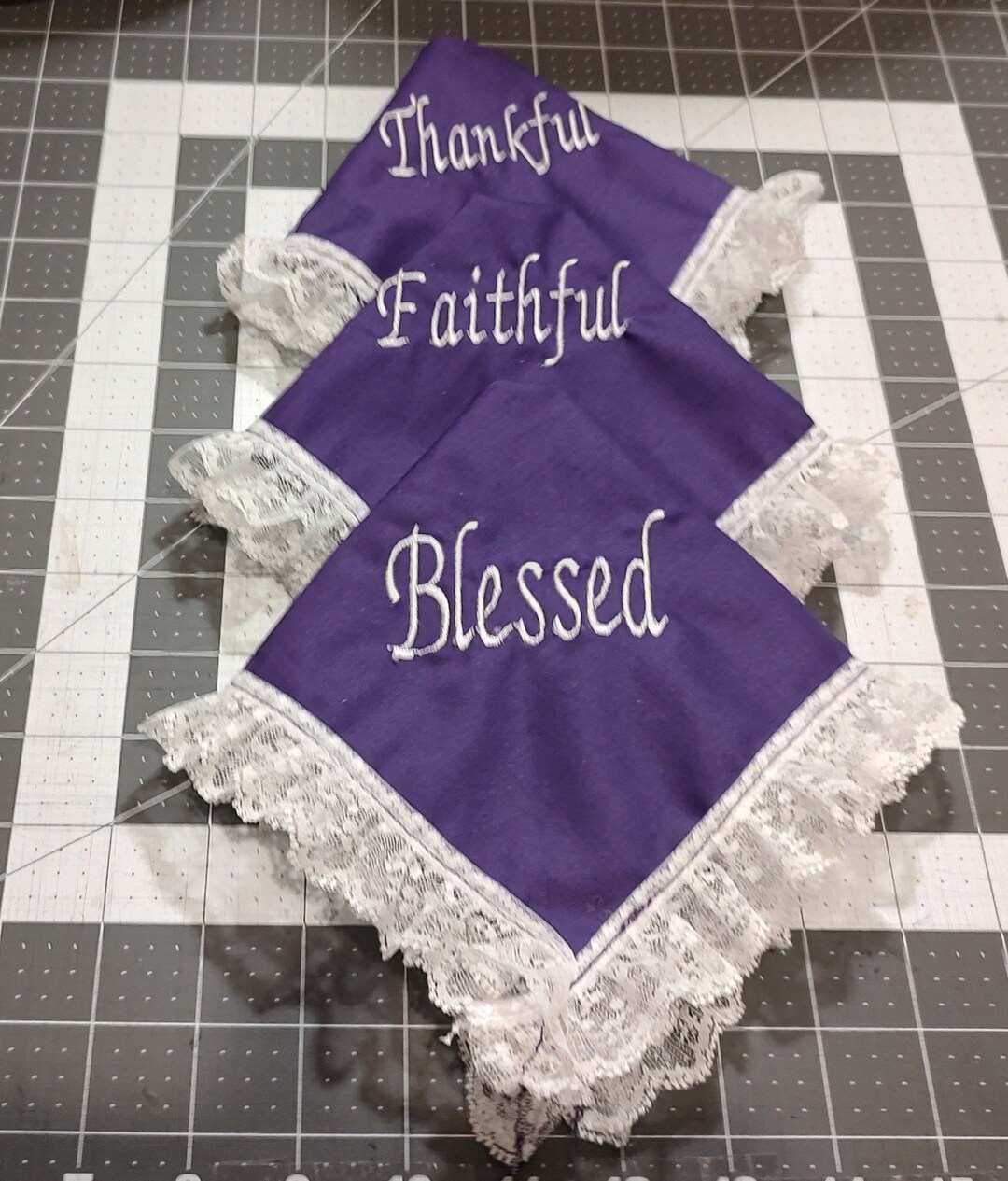 Handmade Handkerchief With Lace - Etsy