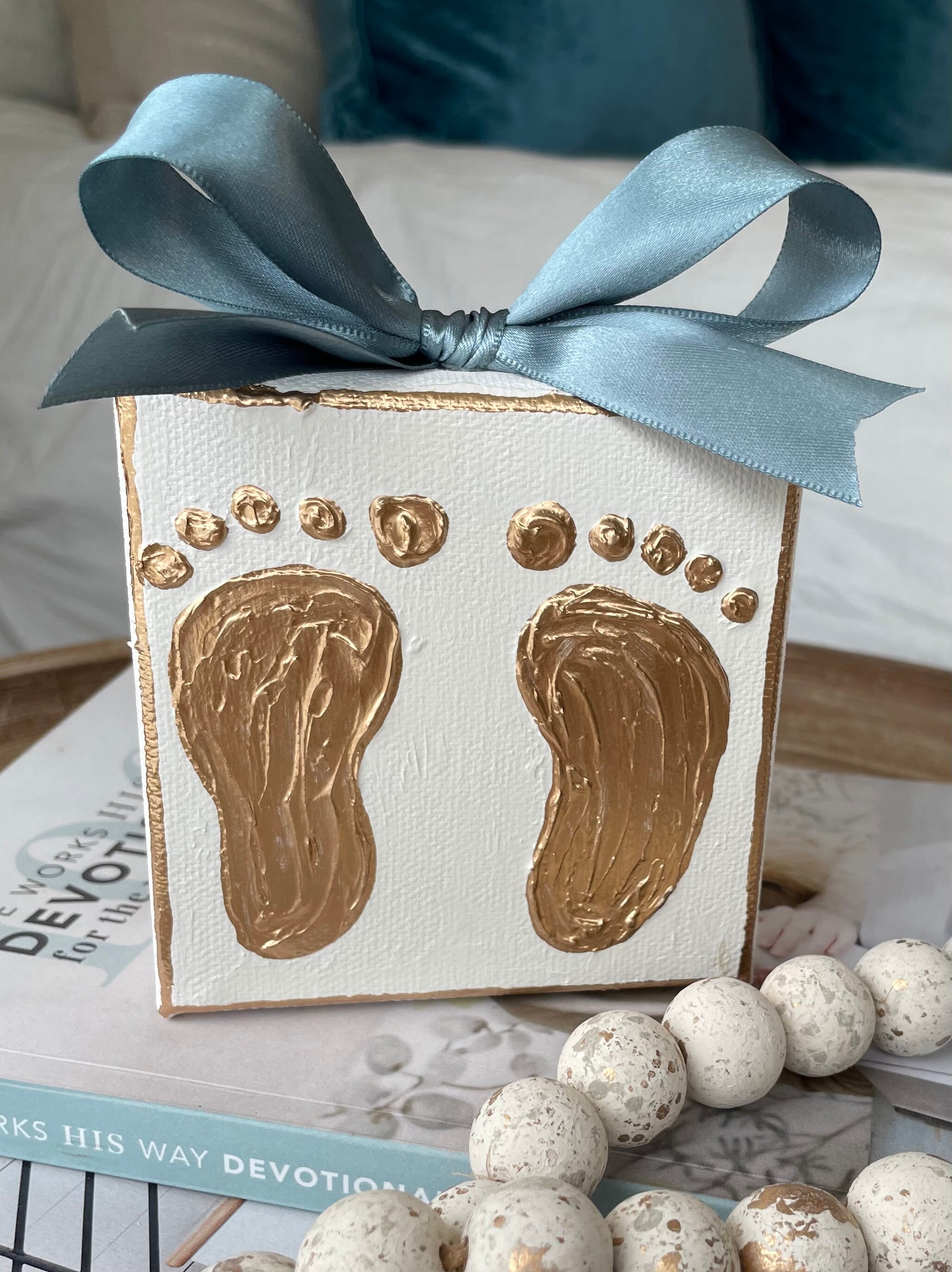 Hand Painted Gold Baby Feet - Etsy