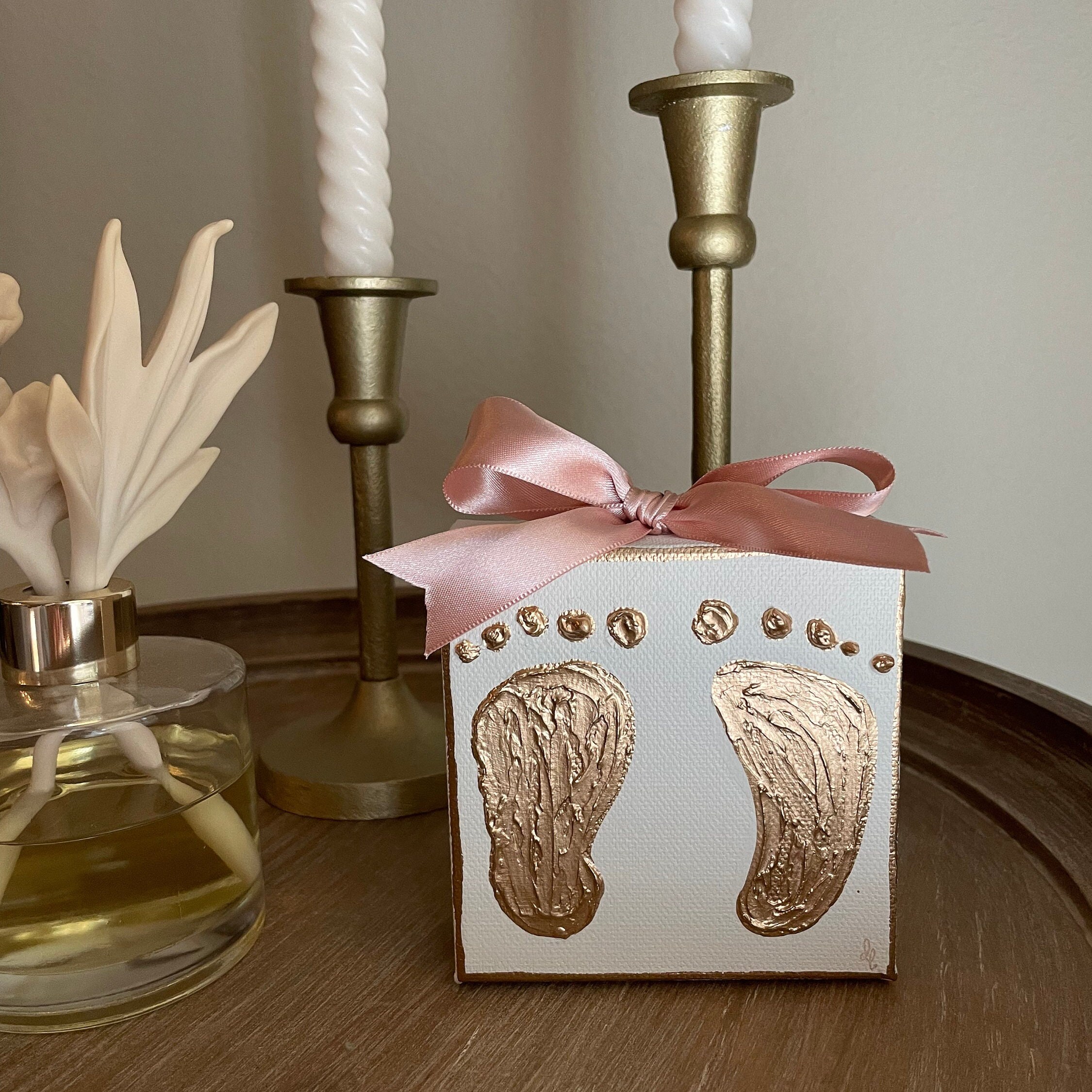 Hand Painted Gold Baby Feet - Etsy