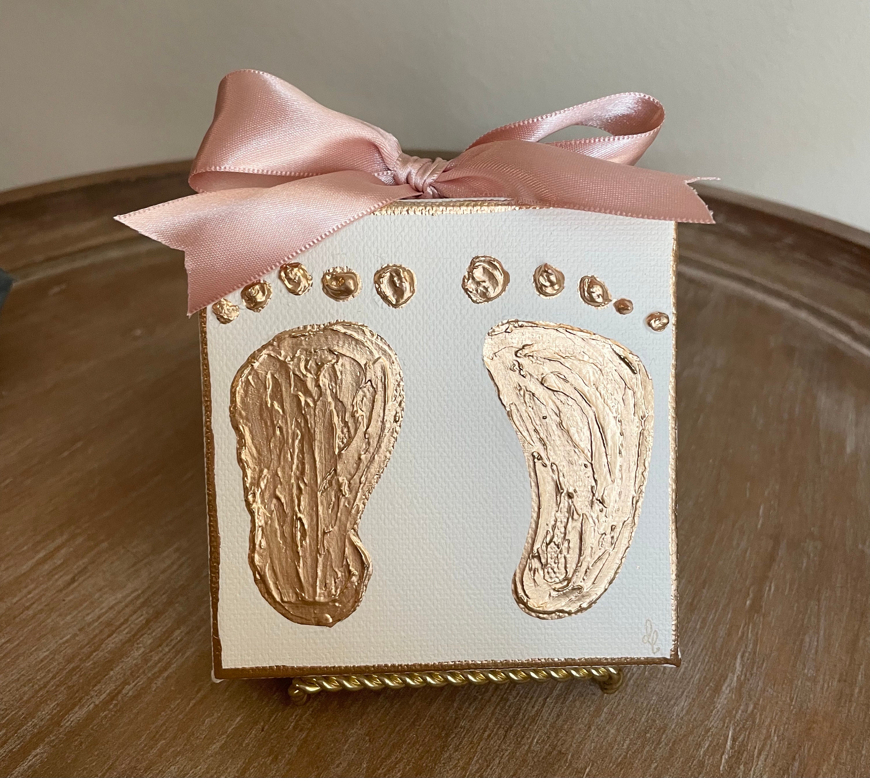 Hand Painted Gold Baby Feet - Etsy