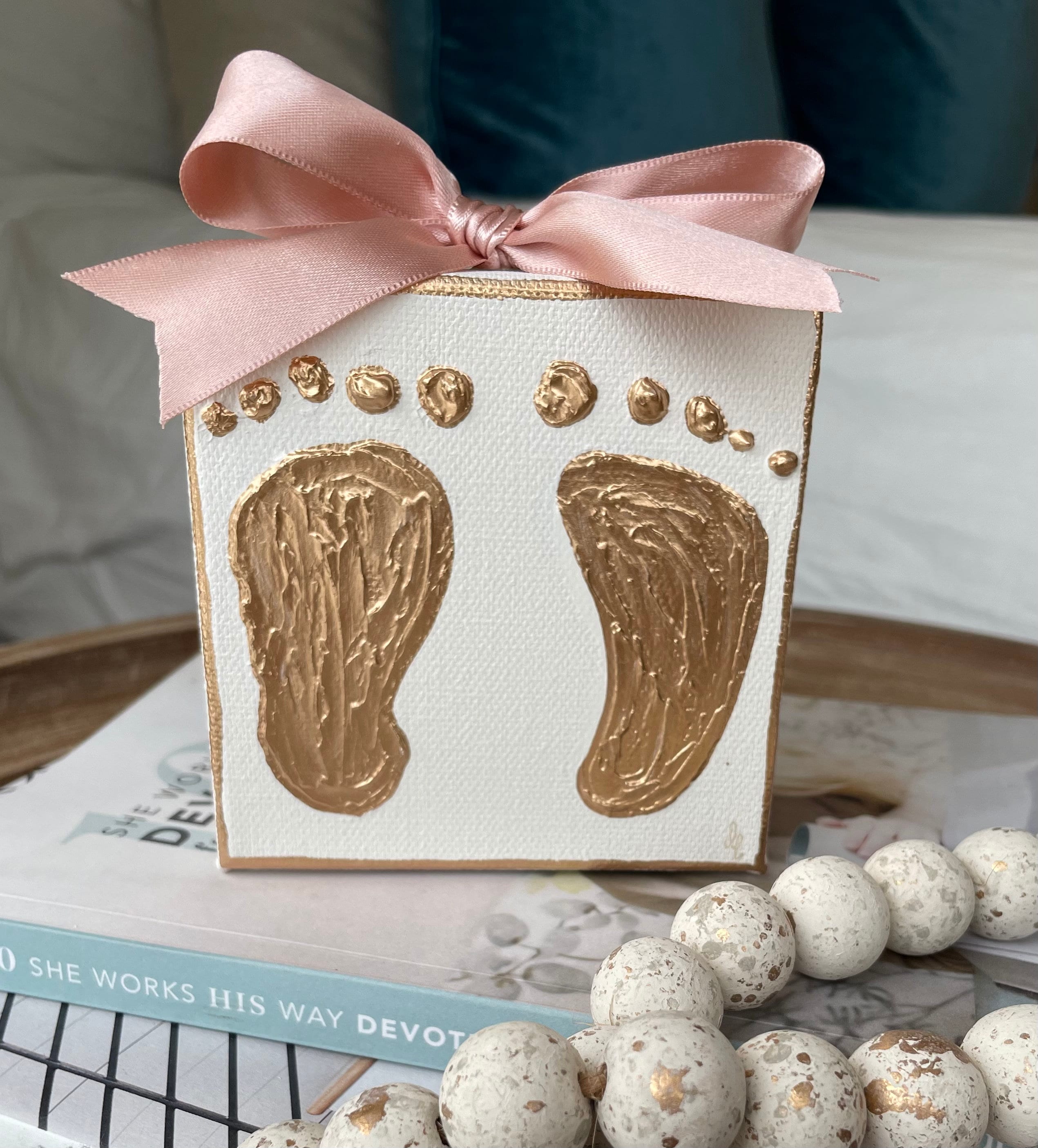 Hand Painted Gold Baby Feet - Etsy