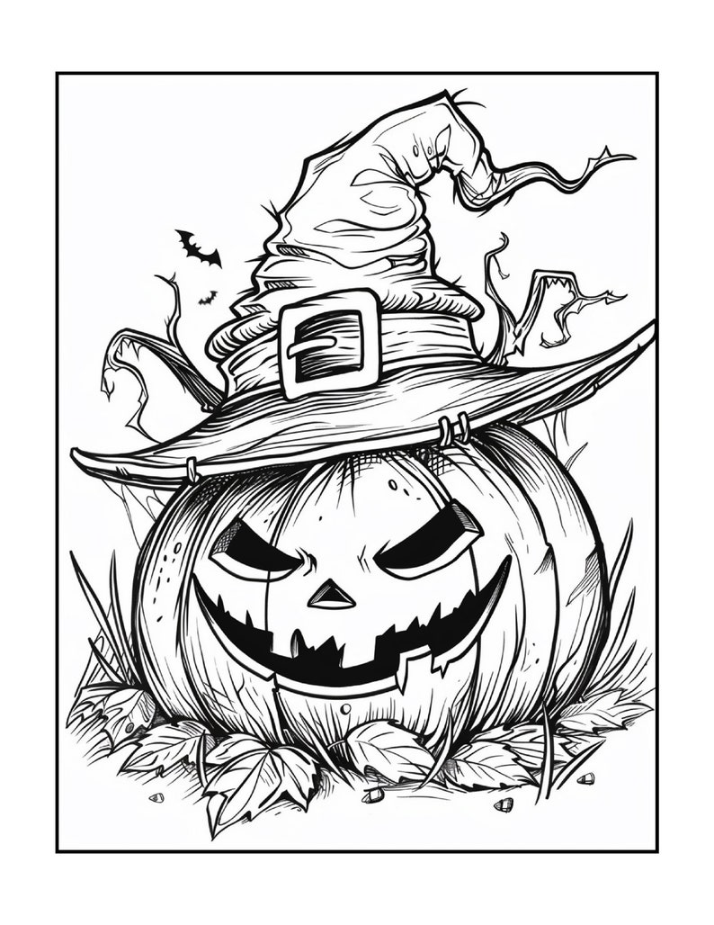 Printable Spooky Jack-o-lantern Coloring Book With 30 Pages for ...