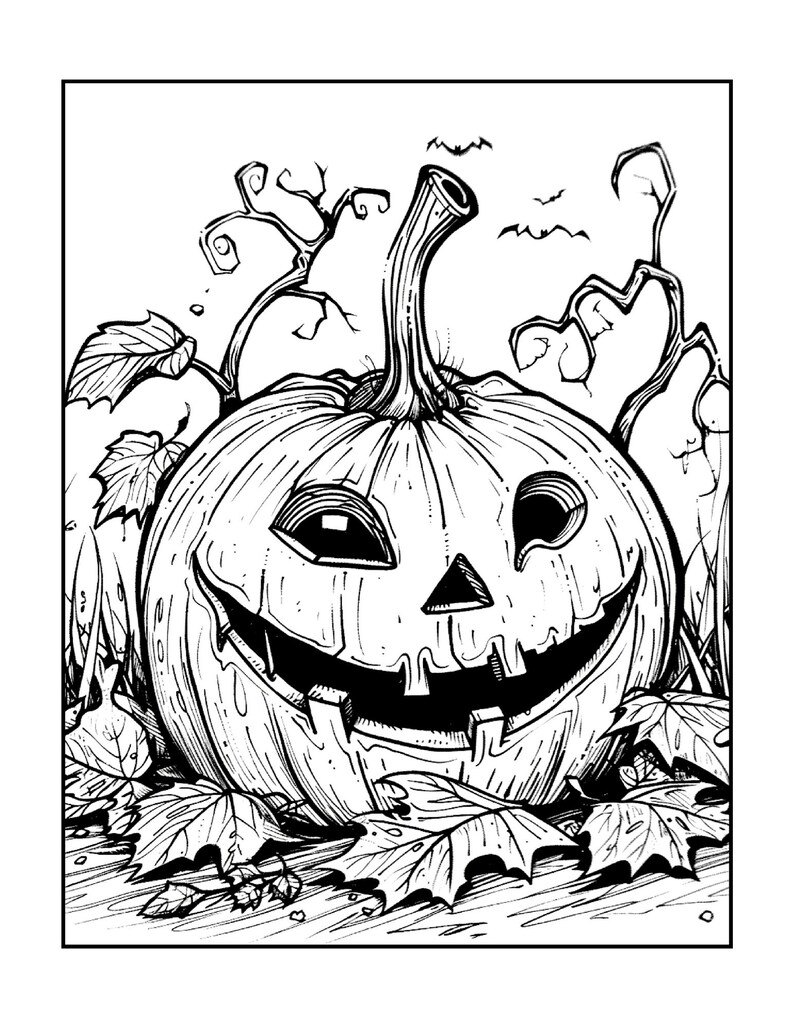 Printable Spooky Jack-o-lantern Coloring Book With 30 Pages for ...