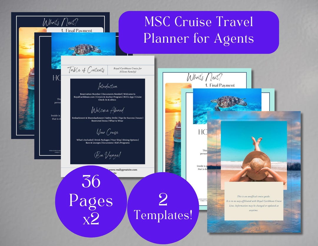 MSC Cruise Guide | Travel Agent Template | Handbook for Clients ...