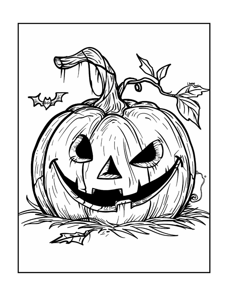 Printable Spooky Jack-o-lantern Coloring Book With 30 Pages for ...