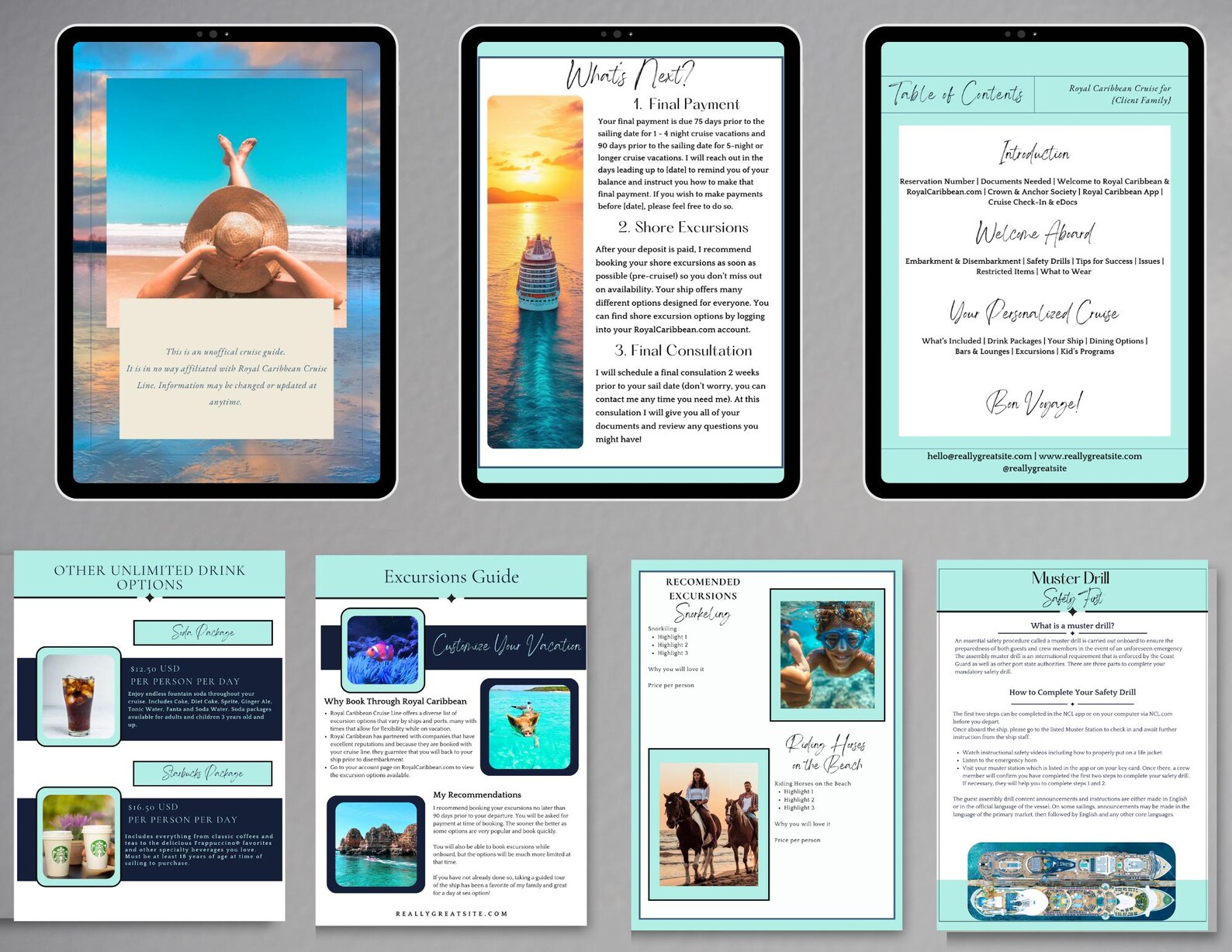 Royal Caribbean Cruise Guide | Travel Agent Template | Handbook for ...