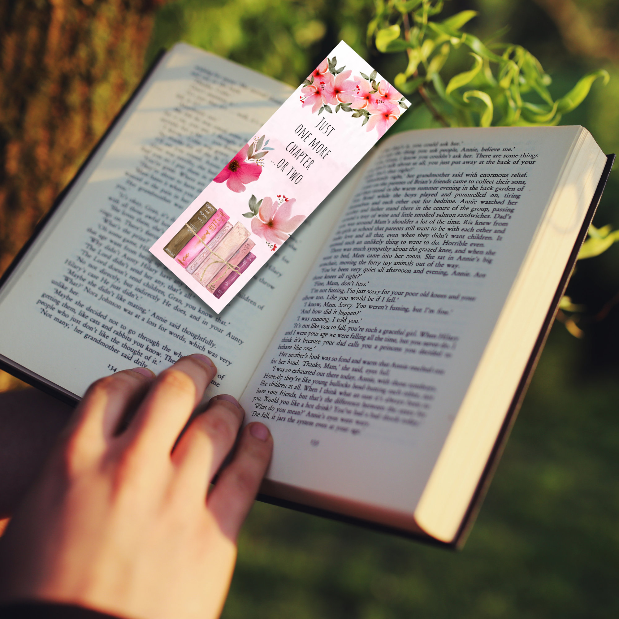 4 Printable Stacked Book Quotes Bookmarks for Book Lovers, Just One ...