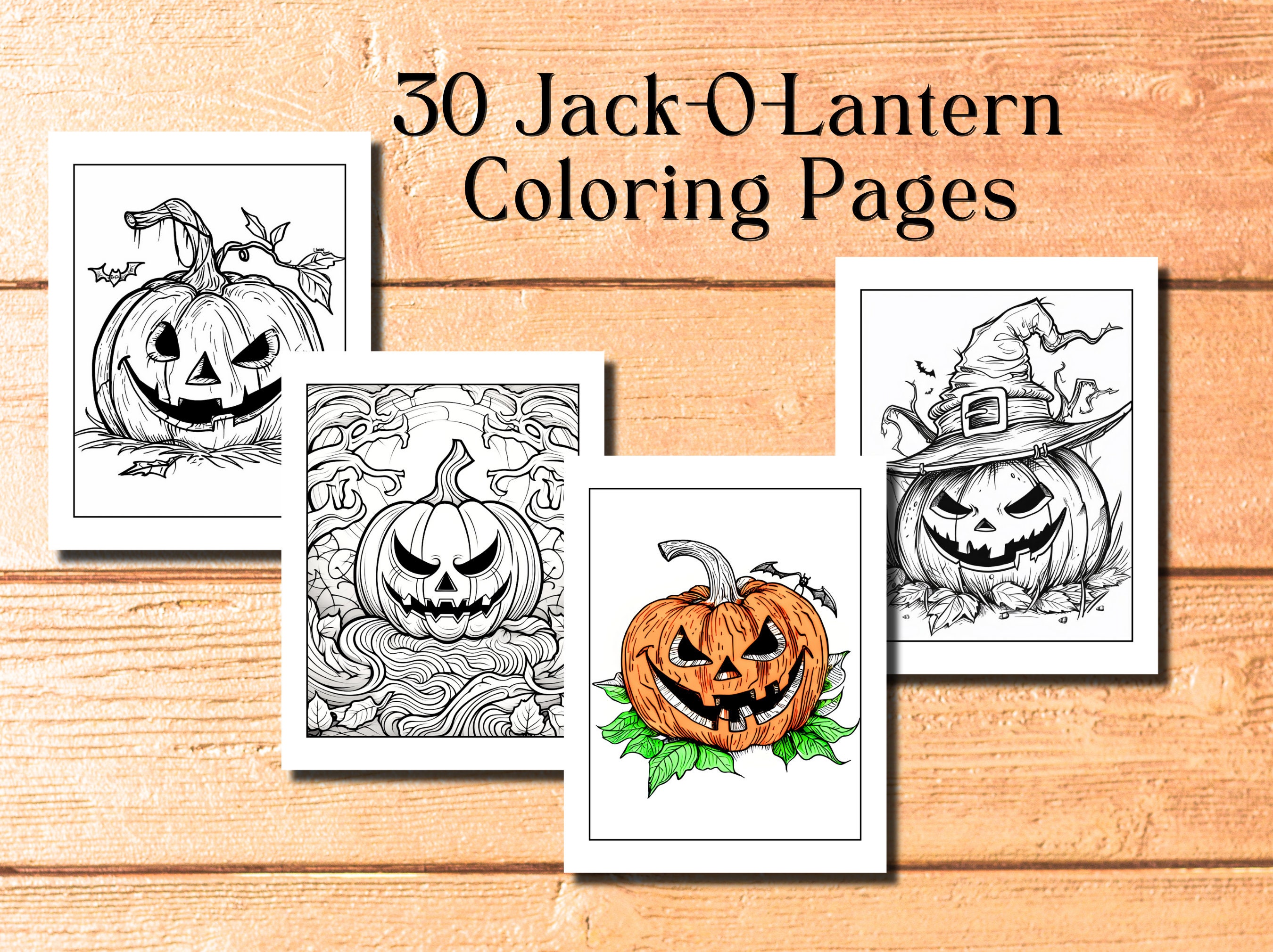Printable Spooky Jack-o-lantern Coloring Book With 30 Pages for ...