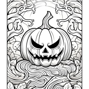 Printable Spooky Jack-o-lantern Coloring Book With 30 Pages for ...