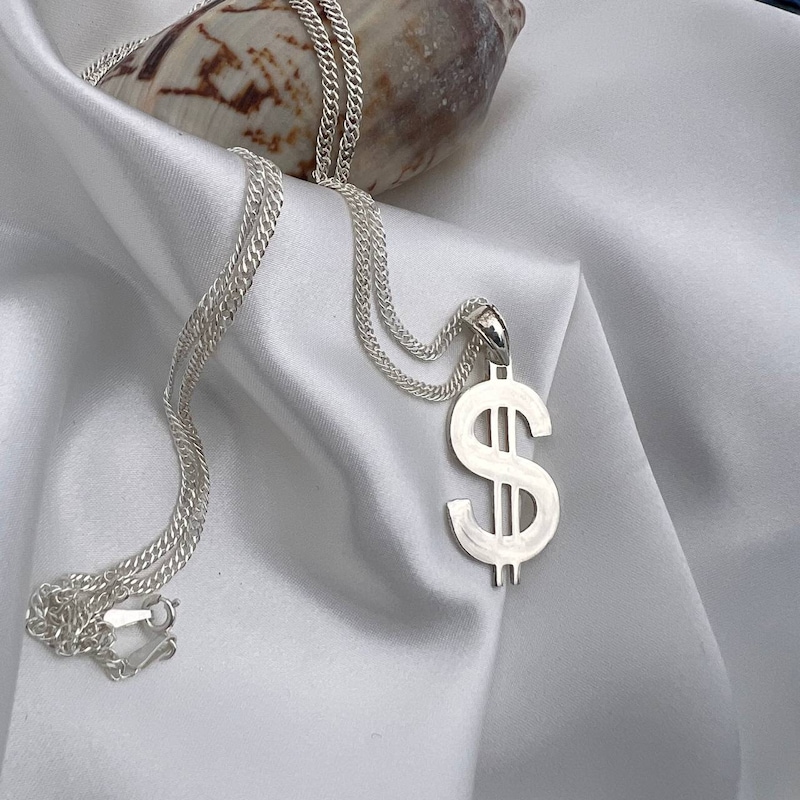 Dollar Sign Necklace - Etsy
