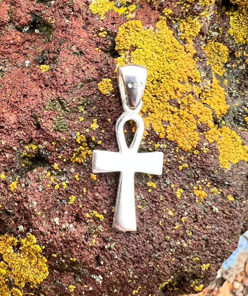 Colgante de cruz Ankh de plata de ley 925, colgante Ankh de plata ...