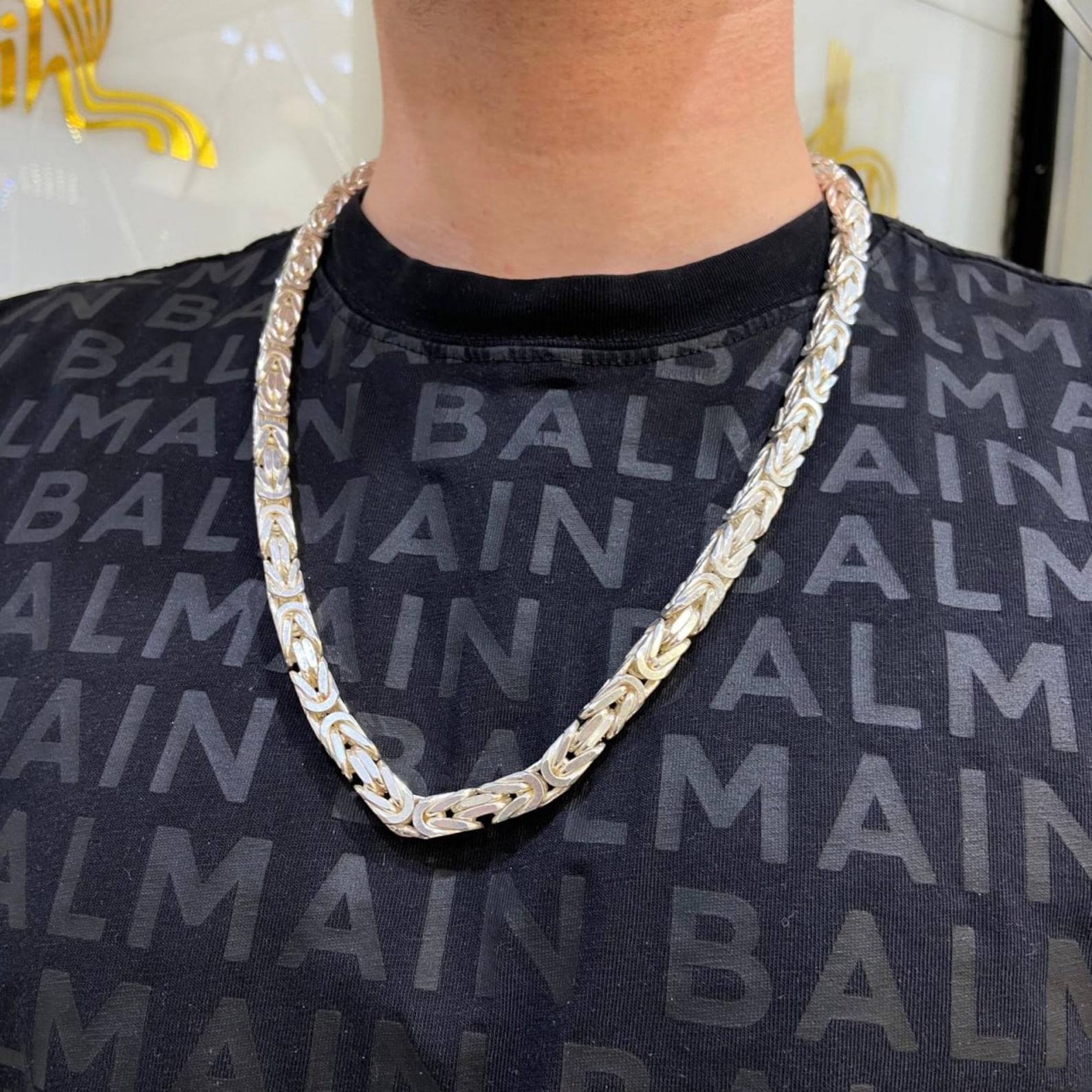 925 Sterling Silver King Viking Bali Chain Necklace for Men, King ...