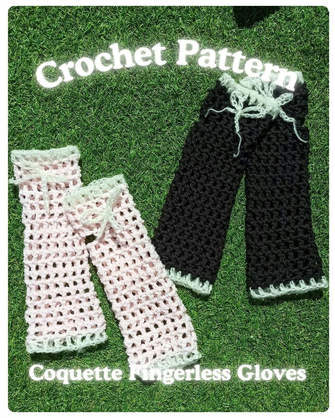 Coquette Fingerless Gloves Beginner-friendly Crochet Pattern - Etsy