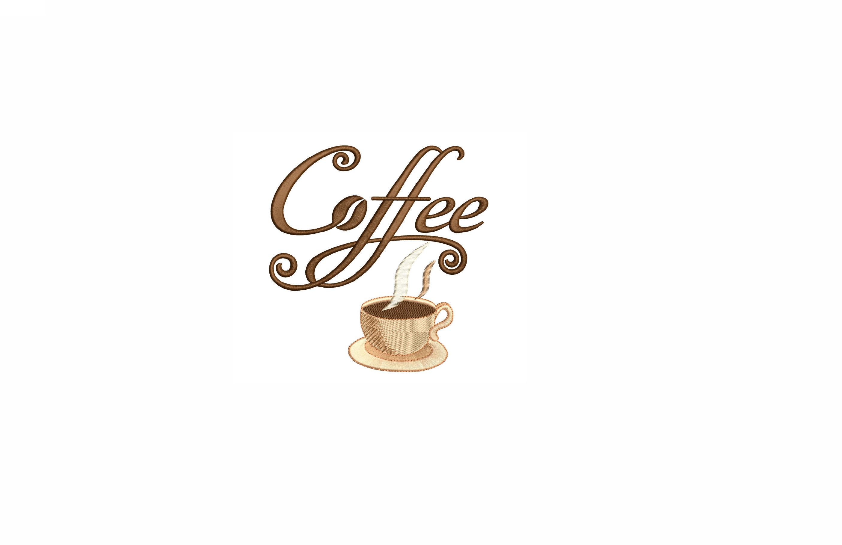 Coffee Cap Machine Embroidery Design, 6 Sizes, Instant Download. - Etsy
