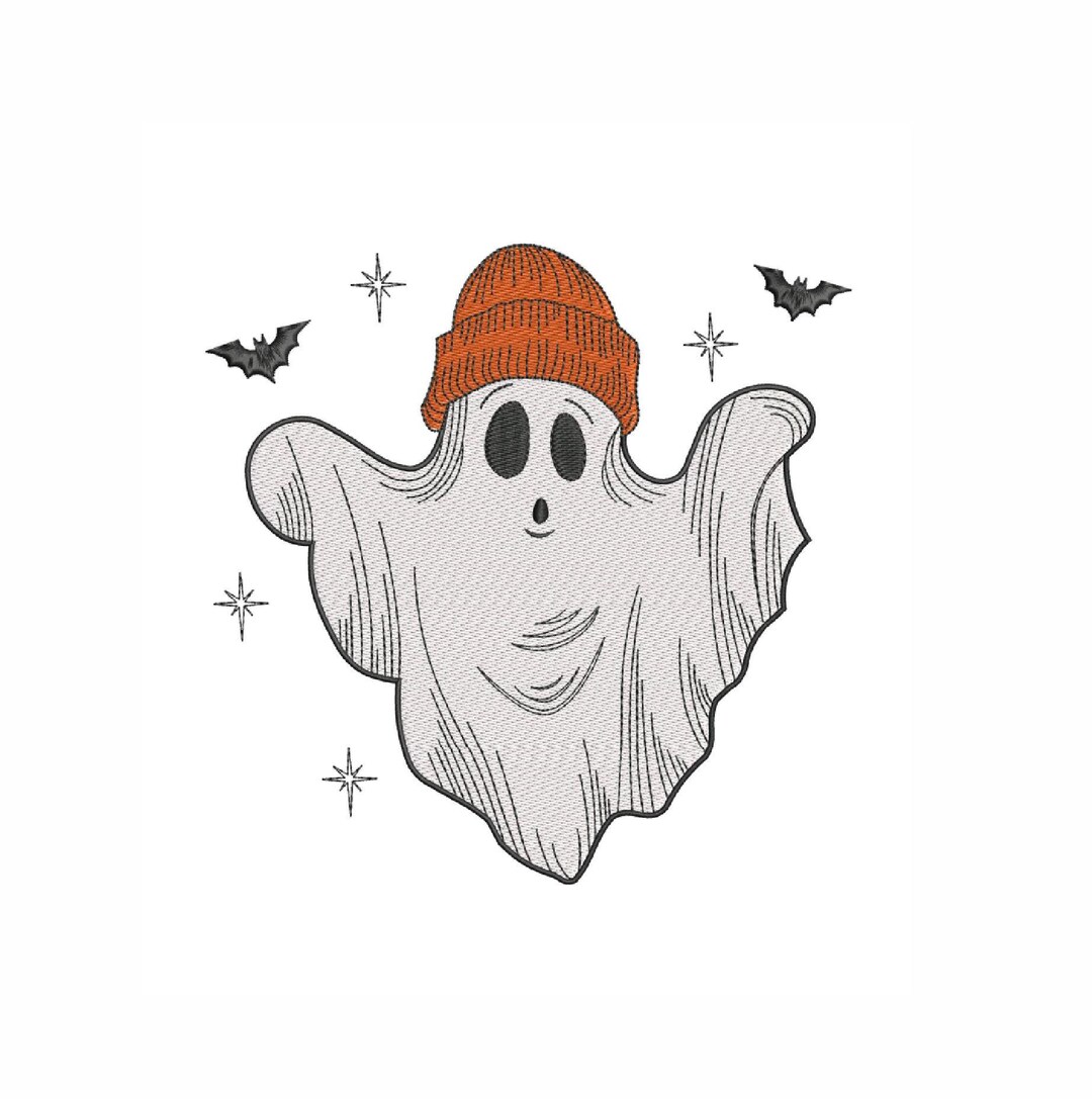 Ghost Embroidery Design, Halloween Embroidery, 5 Sizes, Instant ...