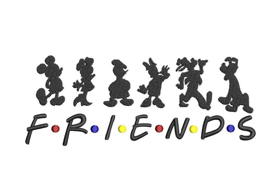 Friends Machine Embroidery Design Mouse Embroidery Desgn 8 - Etsy