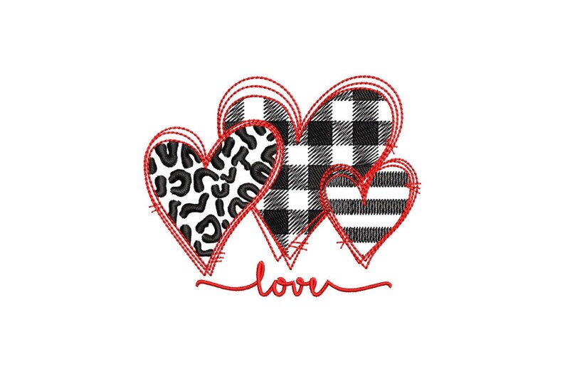 Love Heart Embroidery Design: Valentine's Gift (instant Download) - Etsy