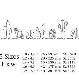 Cactus Machine Embroidery Design, 5 Sizes, Instant Download. - Etsy