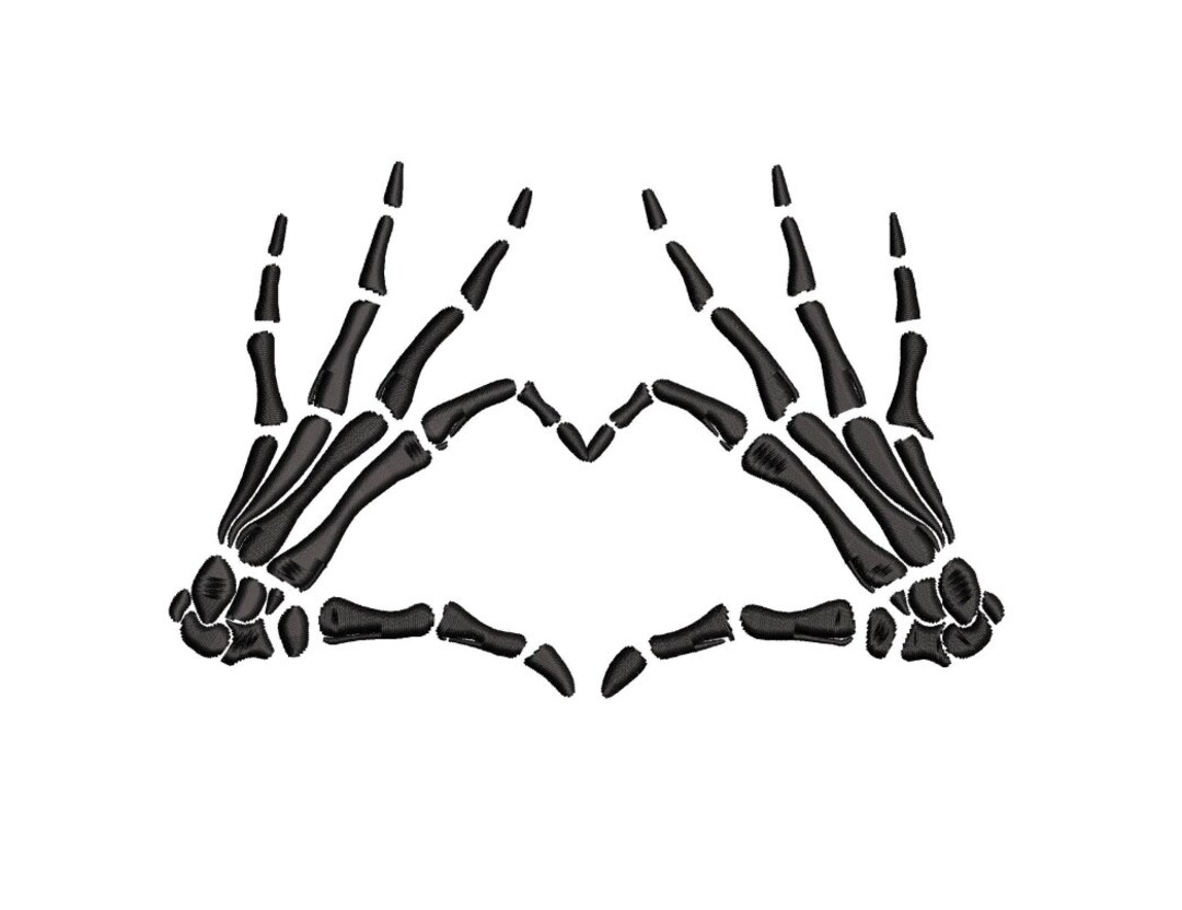 Skeleton Love Sign Embroidery Design, 4 Sizes, Instant Download. - Etsy