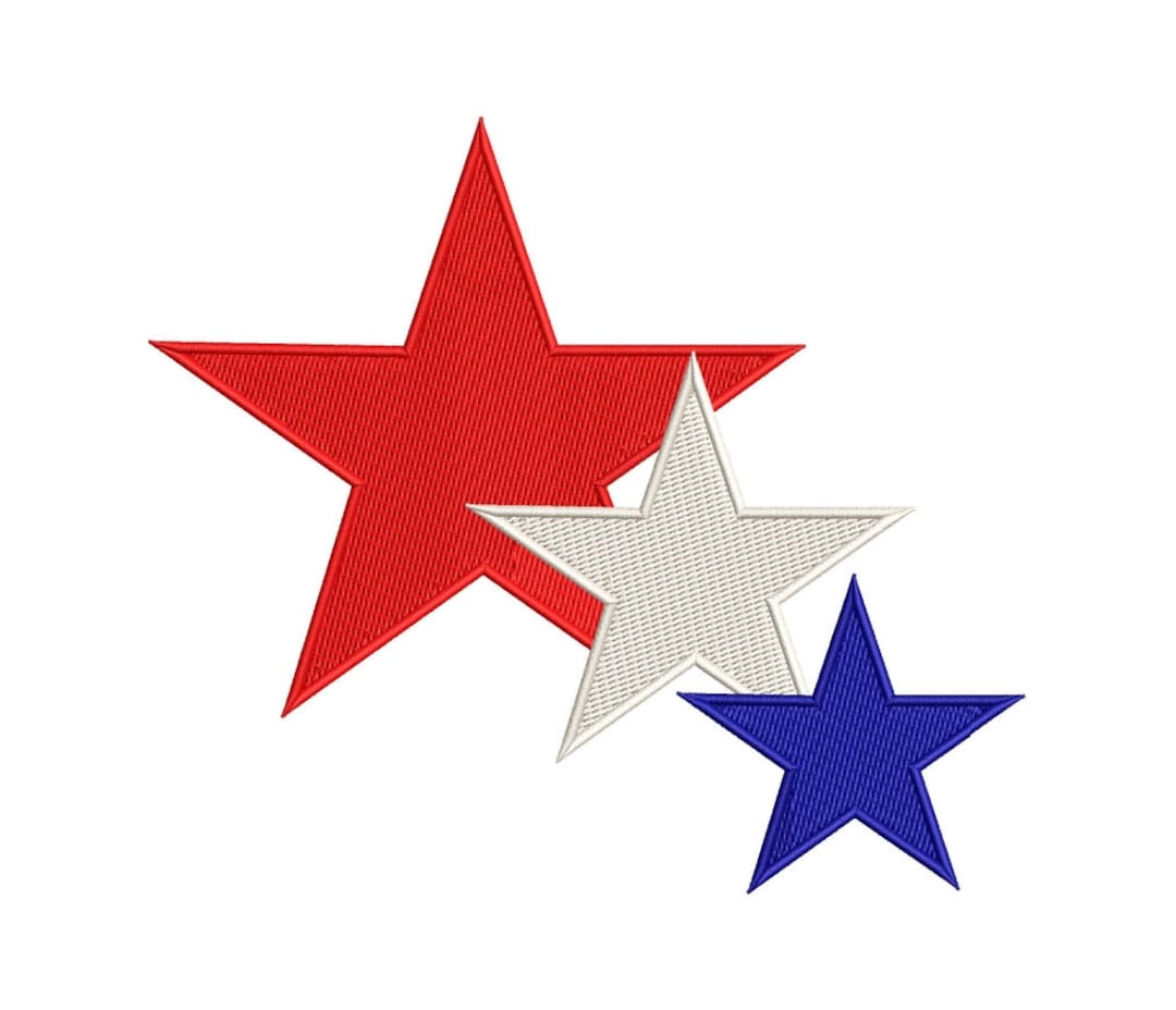 US Flag Star Machine Embroidery Design, 4th of July Patriotic ...