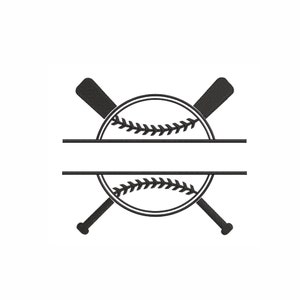 Baseball Split Embroidery Design, Baseball Name Embroidery, 6 Sizes ...