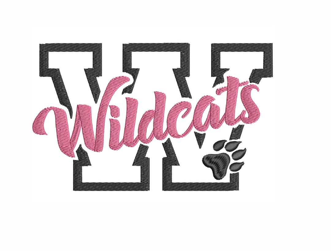 Wildcats Machine Embroidery Design, Cat Wildlife, Mascot Embroidery, 8 ...
