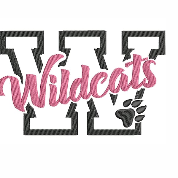 Wildcat Embroidery Design - Etsy