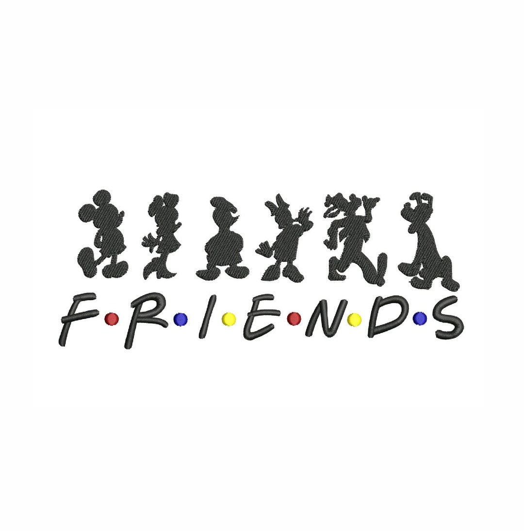 Friends Machine Embroidery Design, Mouse Embroidery Desgn, 8 Sizes ...