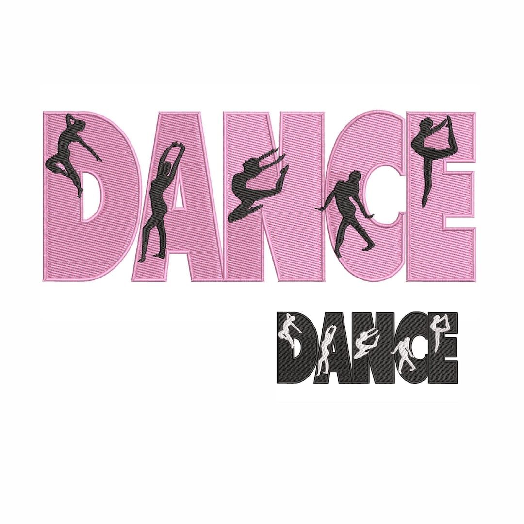 Dance Embroidery Design, 4 Sizes, Instant Download. - Etsy